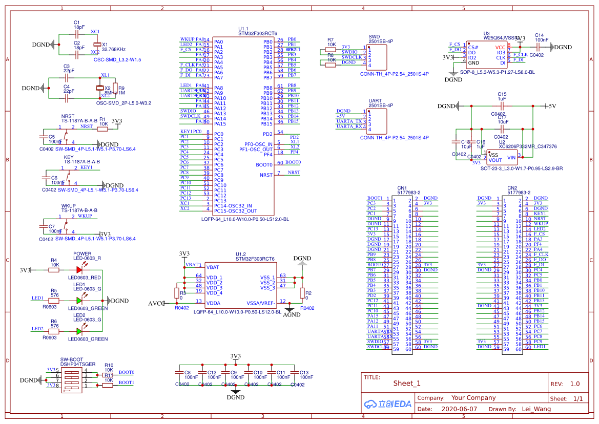 STM32F103RCT6_mini_system - 立创EDA