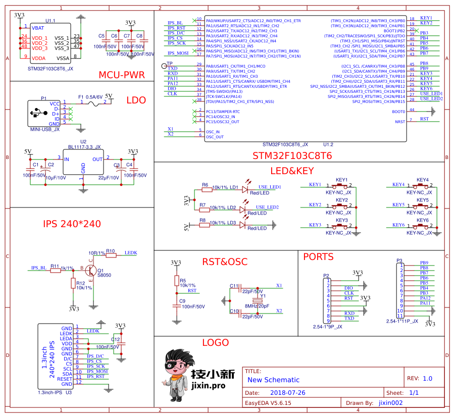 STM32F103-Demo - 嘉立创EDA开源硬件平台