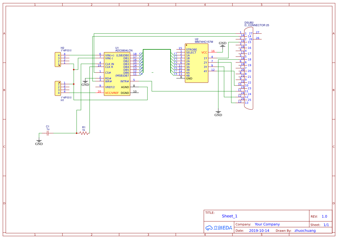 AD转换电路 - 嘉立创EDA开源硬件平台