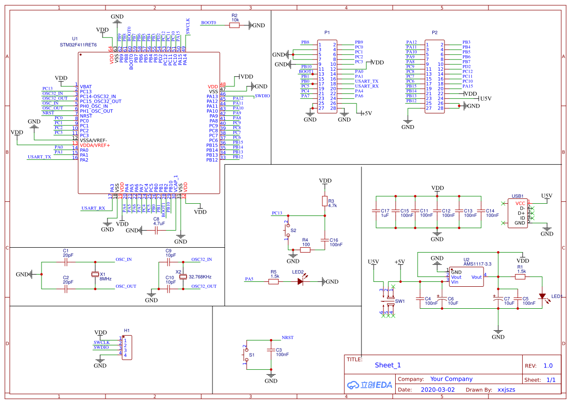 STM32F411-BOARD - 嘉立创EDA开源硬件平台