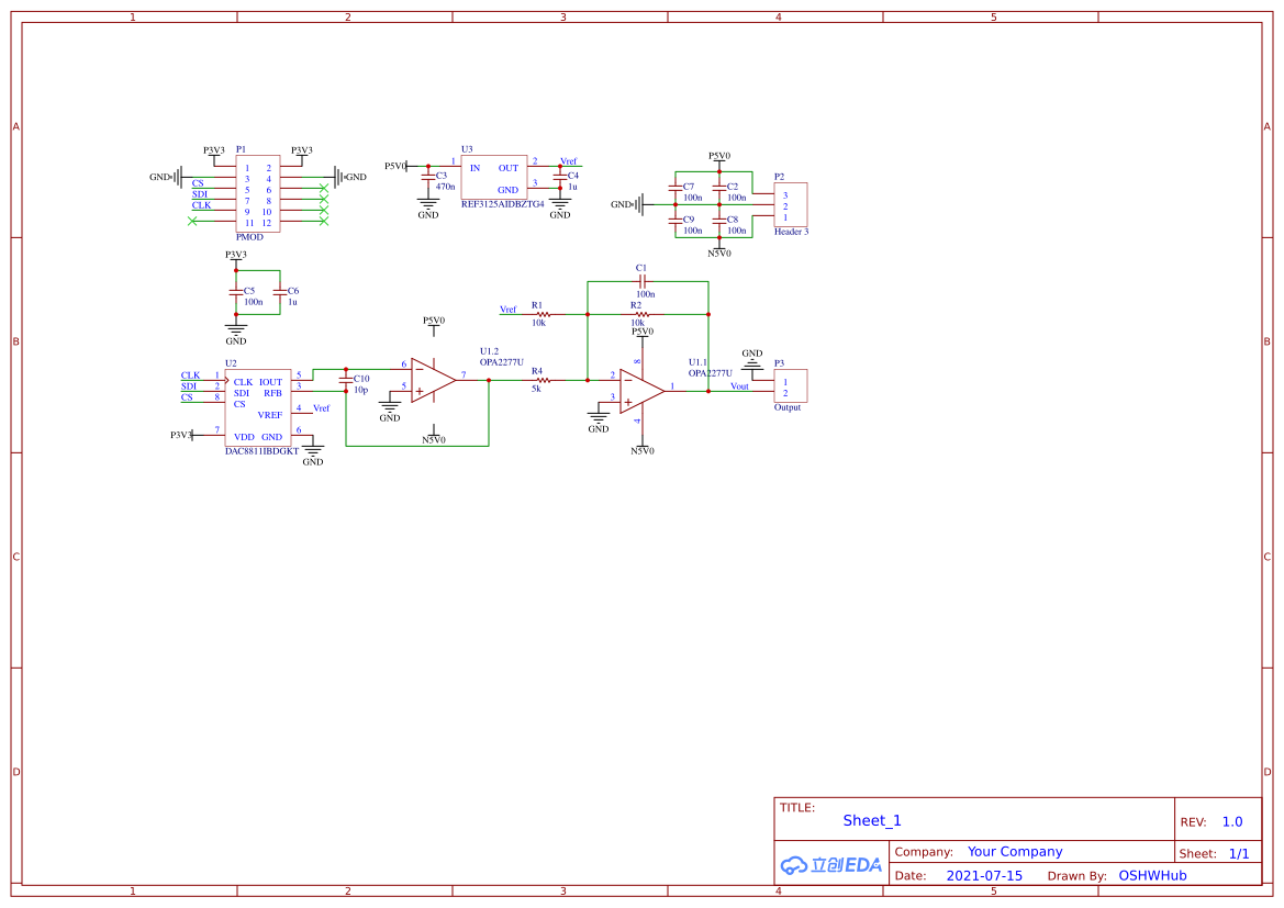 【数模转换】DCA8811串行DAC模块 - 嘉立创EDA开源硬件平台