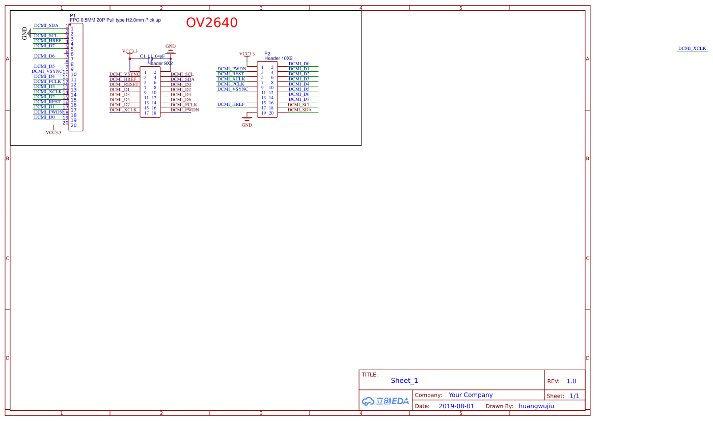摄像头转接板 - 嘉立创EDA开源硬件平台