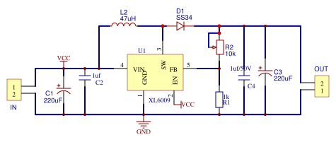XL6009升压 - 嘉立创EDA开源硬件平台