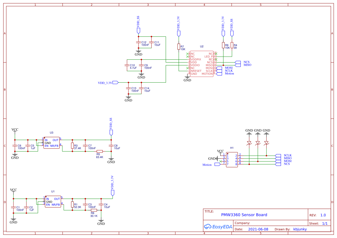 PMW3360 Sensor Board - 立创EDA开源硬件平台
