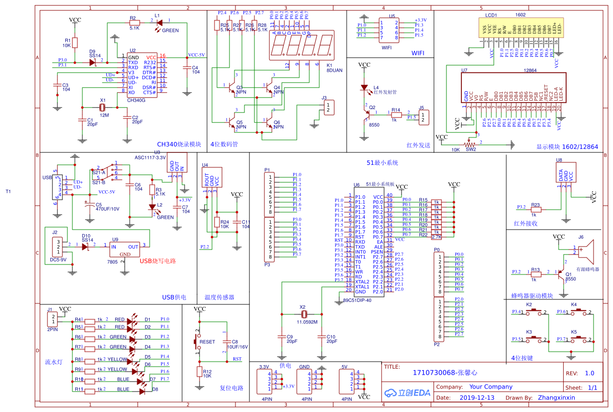 [Q]JW5068A核心8A大电流可调降压DCDC - 立创EDA