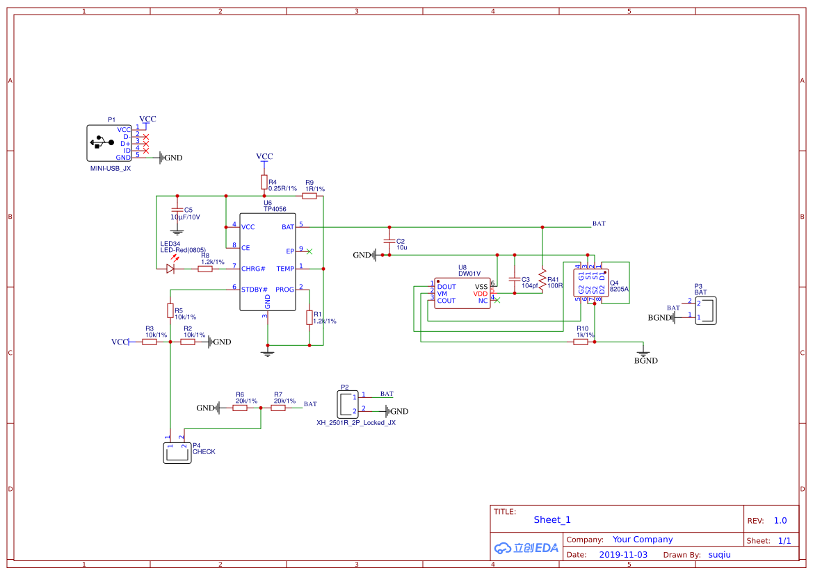 TP4056电源管理 - 嘉立创EDA开源硬件平台