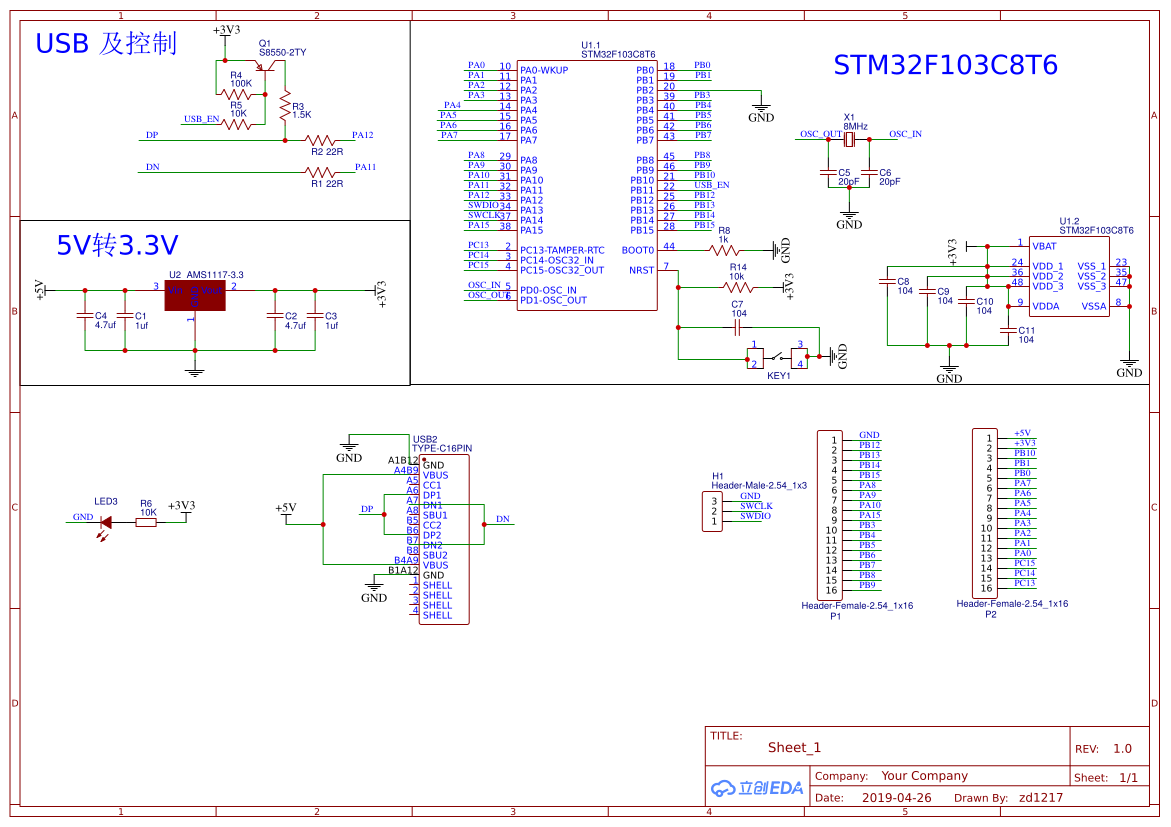 Typec-stm32 - 嘉立创EDA开源硬件平台