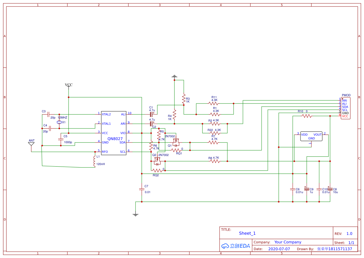 QN8027 张荣华 1811571137 - 嘉立创EDA开源硬件平台