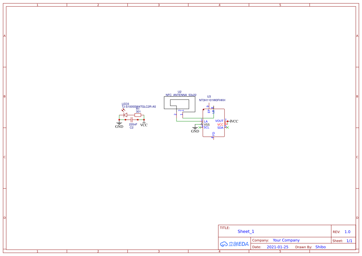 个人NFC名片 - 嘉立创EDA开源硬件平台