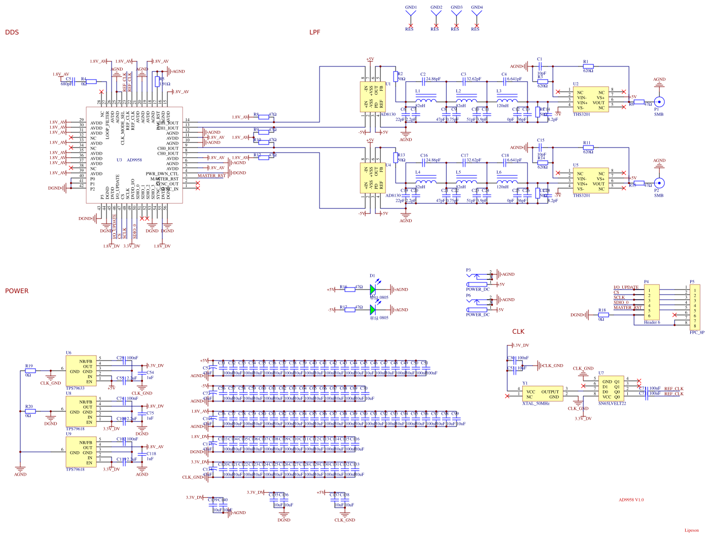 [长沙理工大学]AD9958 - 嘉立创EDA开源硬件平台