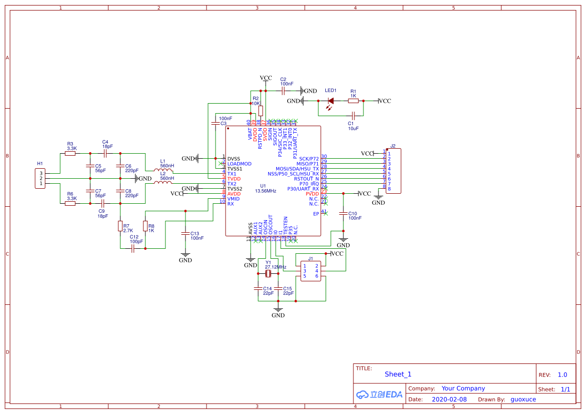 PN532 NFC射频模块设计 - 嘉立创EDA开源硬件平台