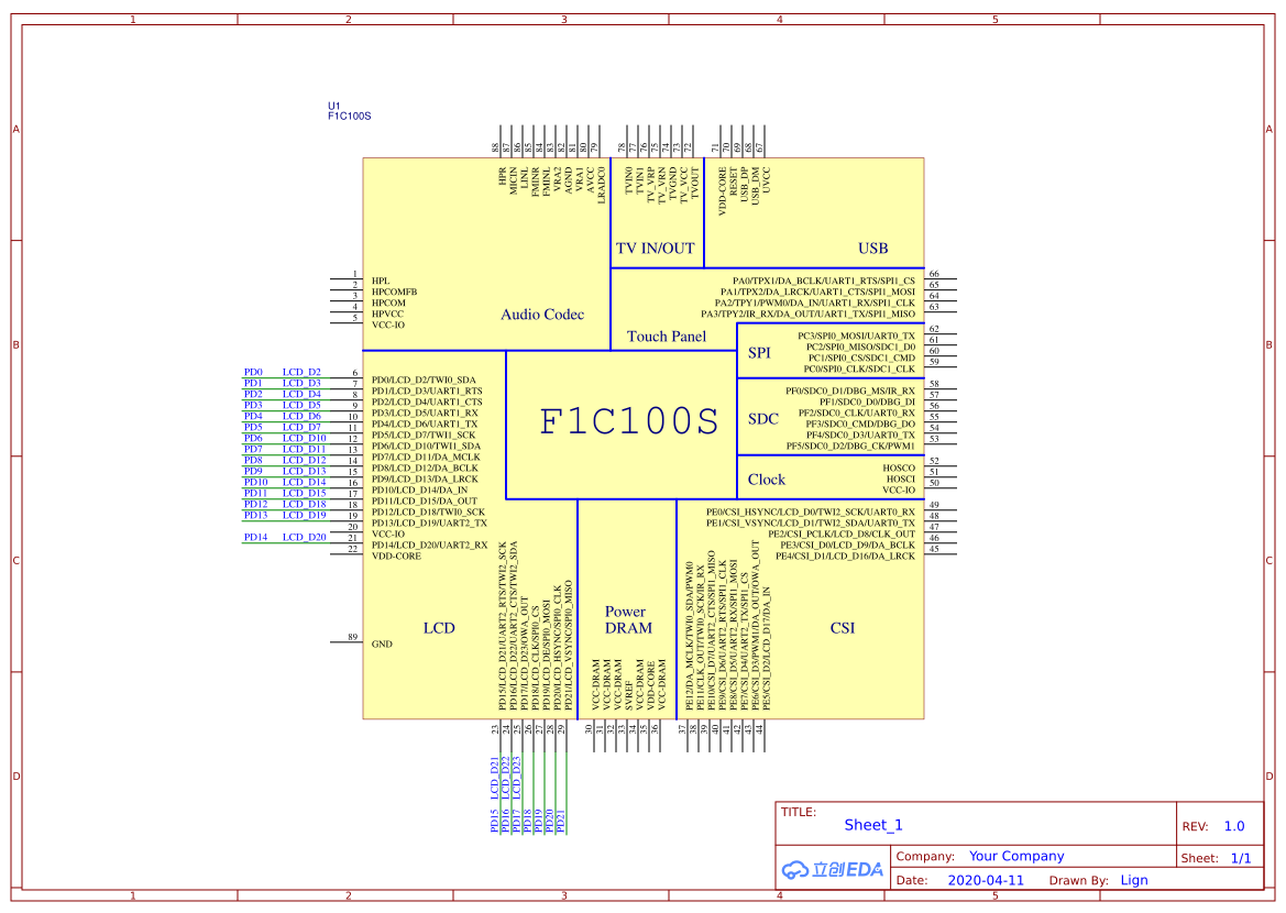 f1c100s - 嘉立创EDA开源硬件平台