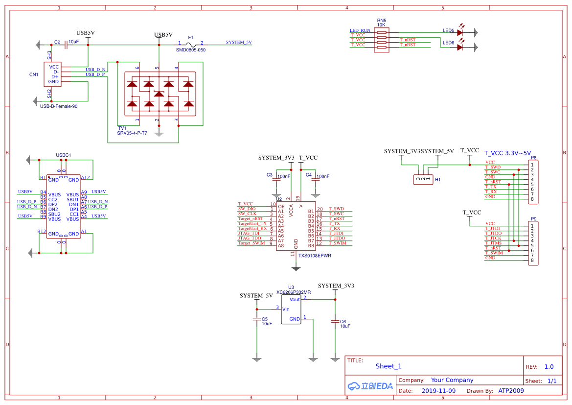 JLINK V9-STM32F205 - 嘉立创EDA开源硬件平台