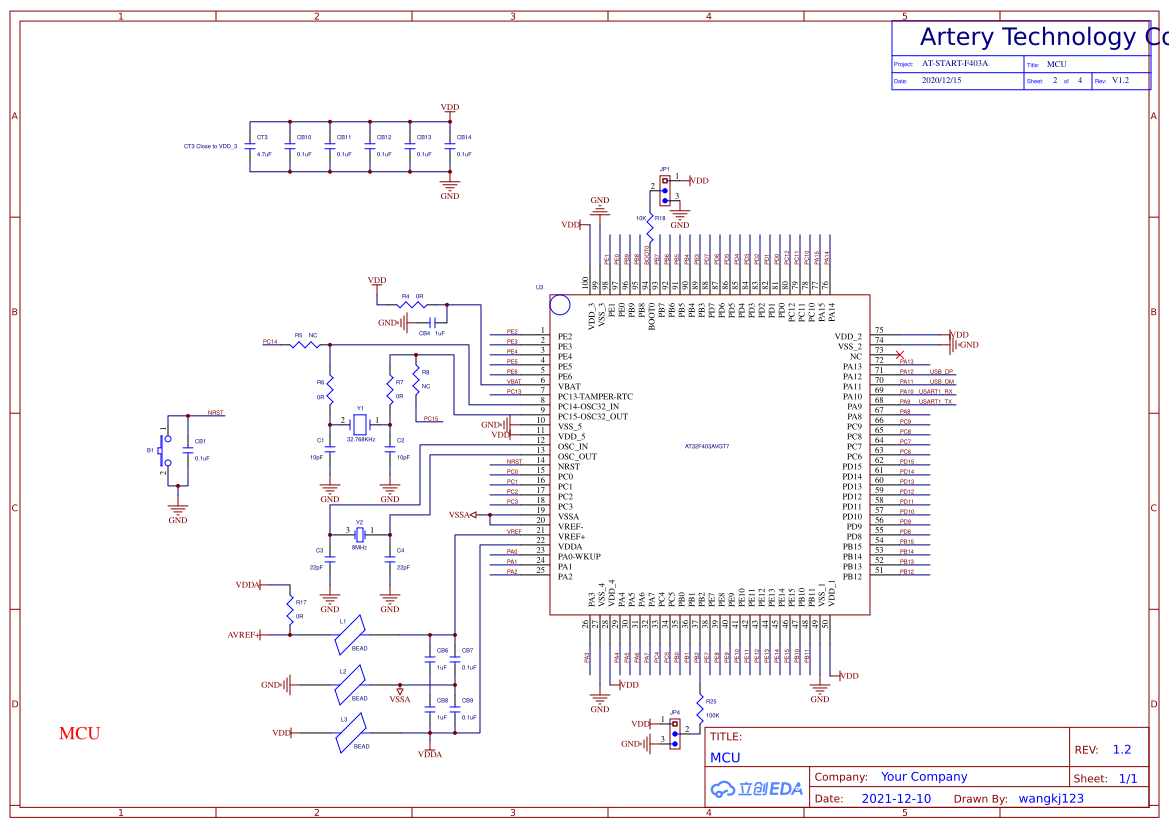 AT_Start_F403A_AT32F403A - 嘉立创EDA开源硬件平台