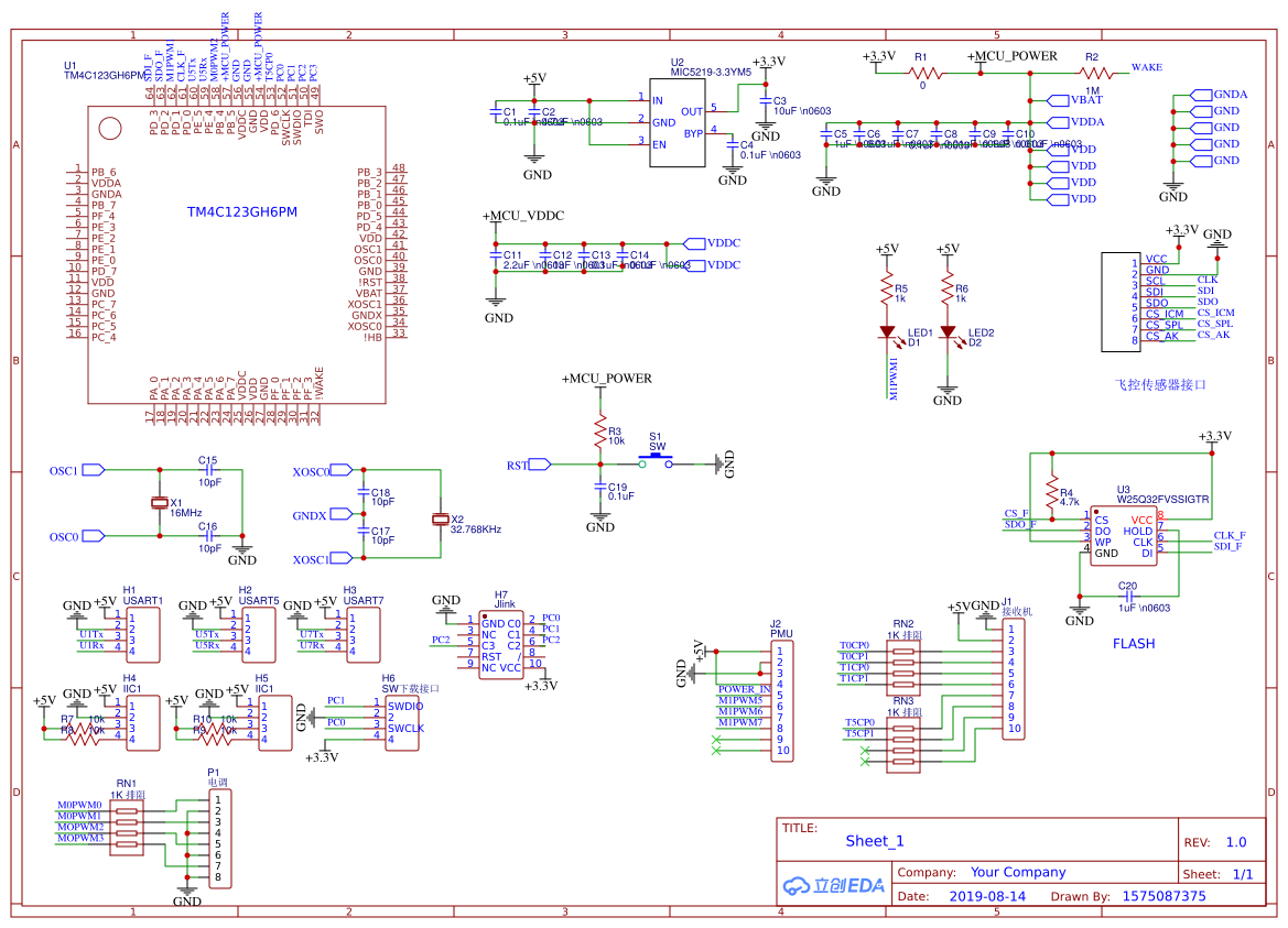 TM4C飞控原理图 - 嘉立创EDA开源硬件平台