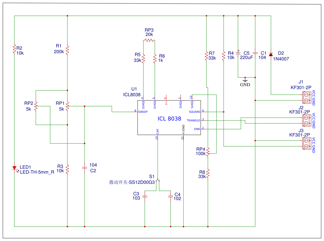 8038函数信号发生器 - 嘉立创EDA开源硬件平台