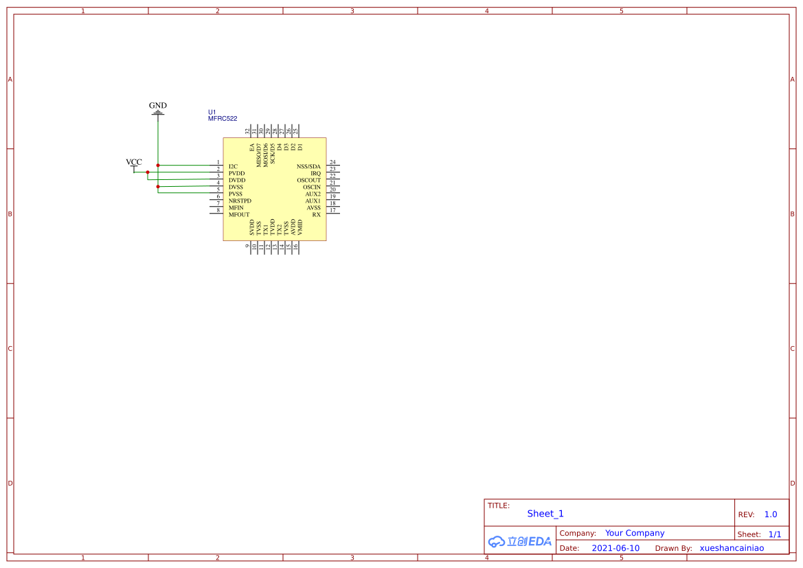 MFRC522原理图 - 立创EDA开源硬件平台