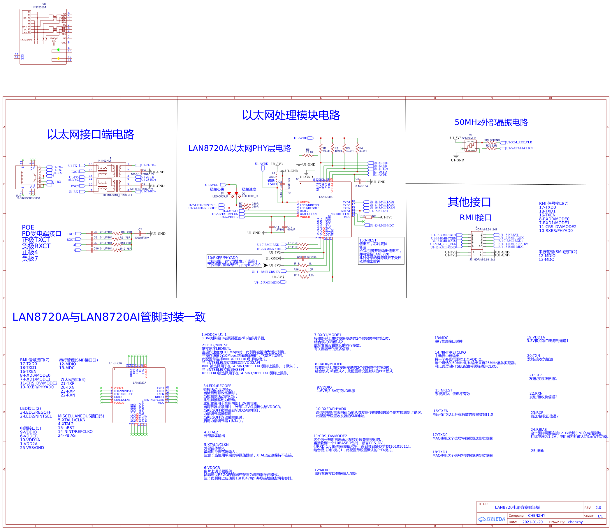 LAN8720 - 嘉立创EDA开源硬件平台
