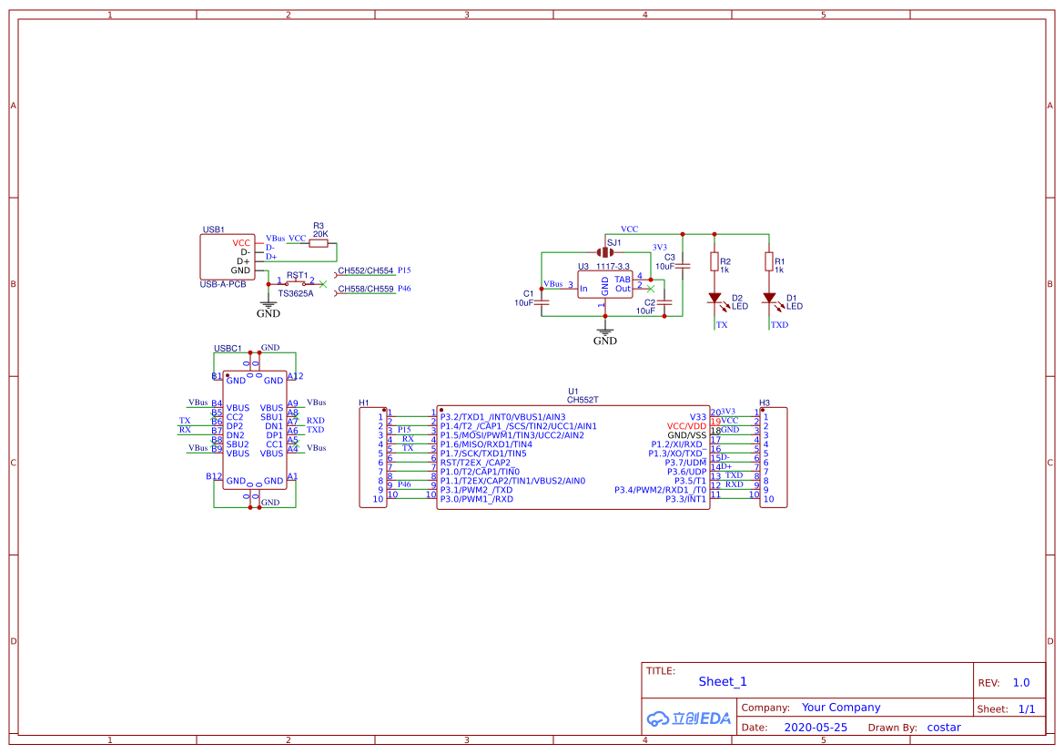 CH55xT CORE - 立创EDA开源硬件平台