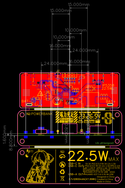 IP5358-22.5W充电宝 - 嘉立创EDA开源硬件平台