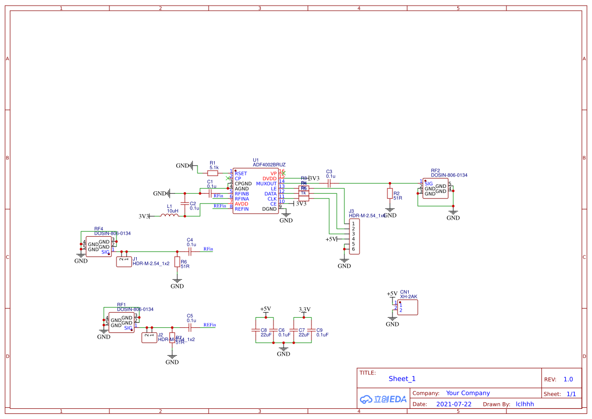ADF4002---分频、鉴相 - 立创EDA开源硬件平台