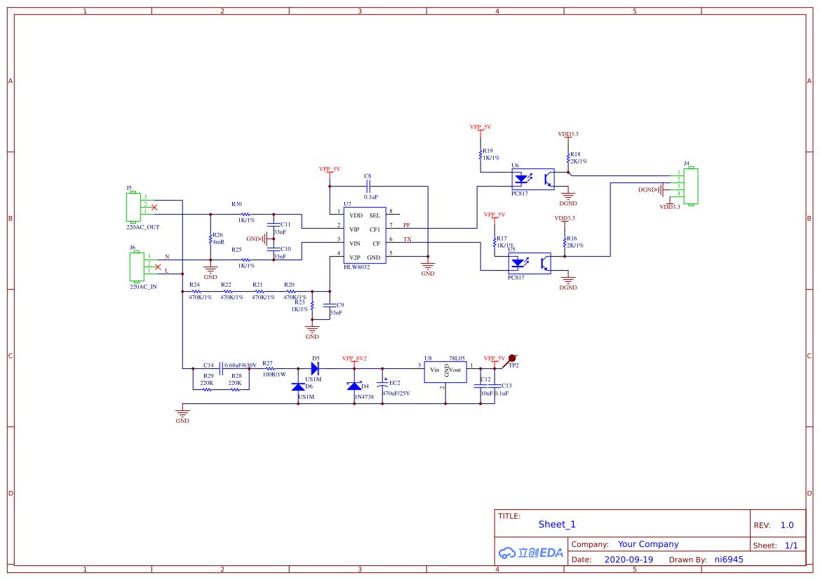 测功率芯片HLW8032设计 - 立创开源硬件平台