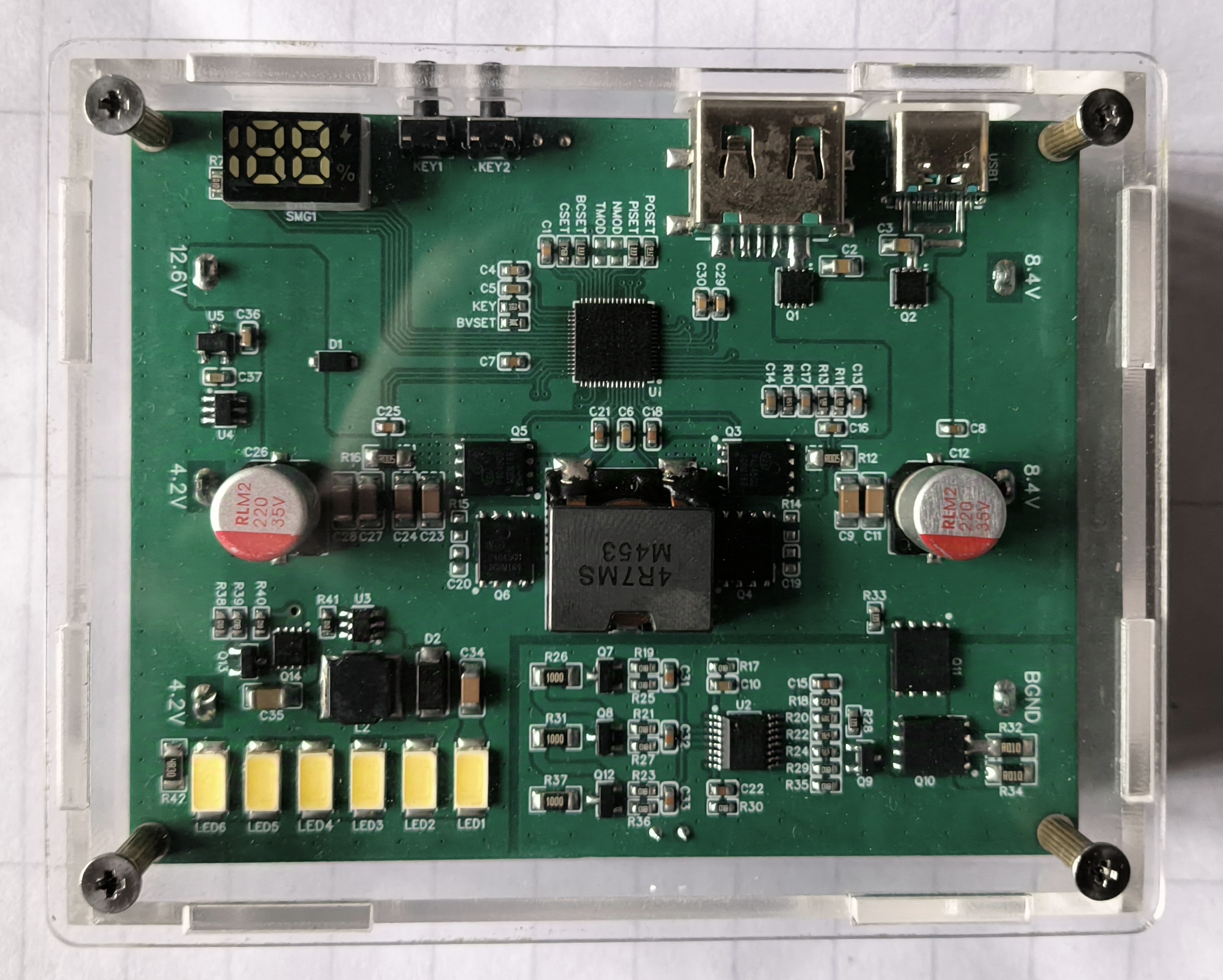 基于SW6306V的18650四串100W充电宝-免焊电池 - 立创开源硬件平台