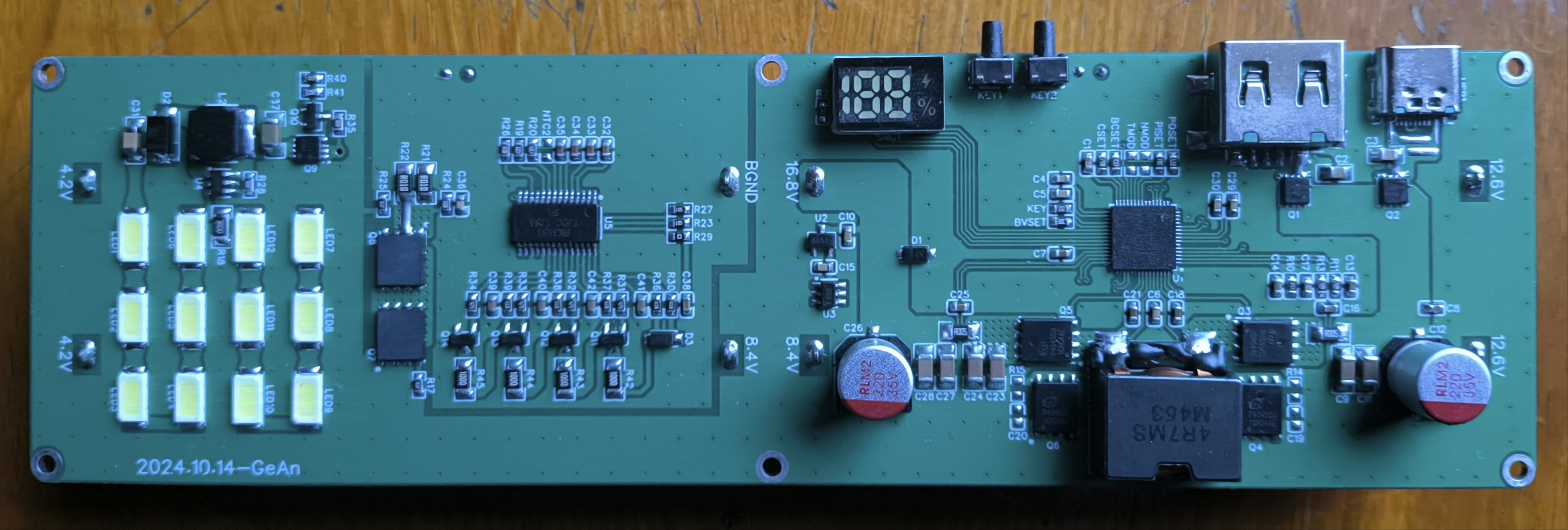 基于SW6306V的18650四串100W充电宝-免焊电池 - 立创开源硬件平台