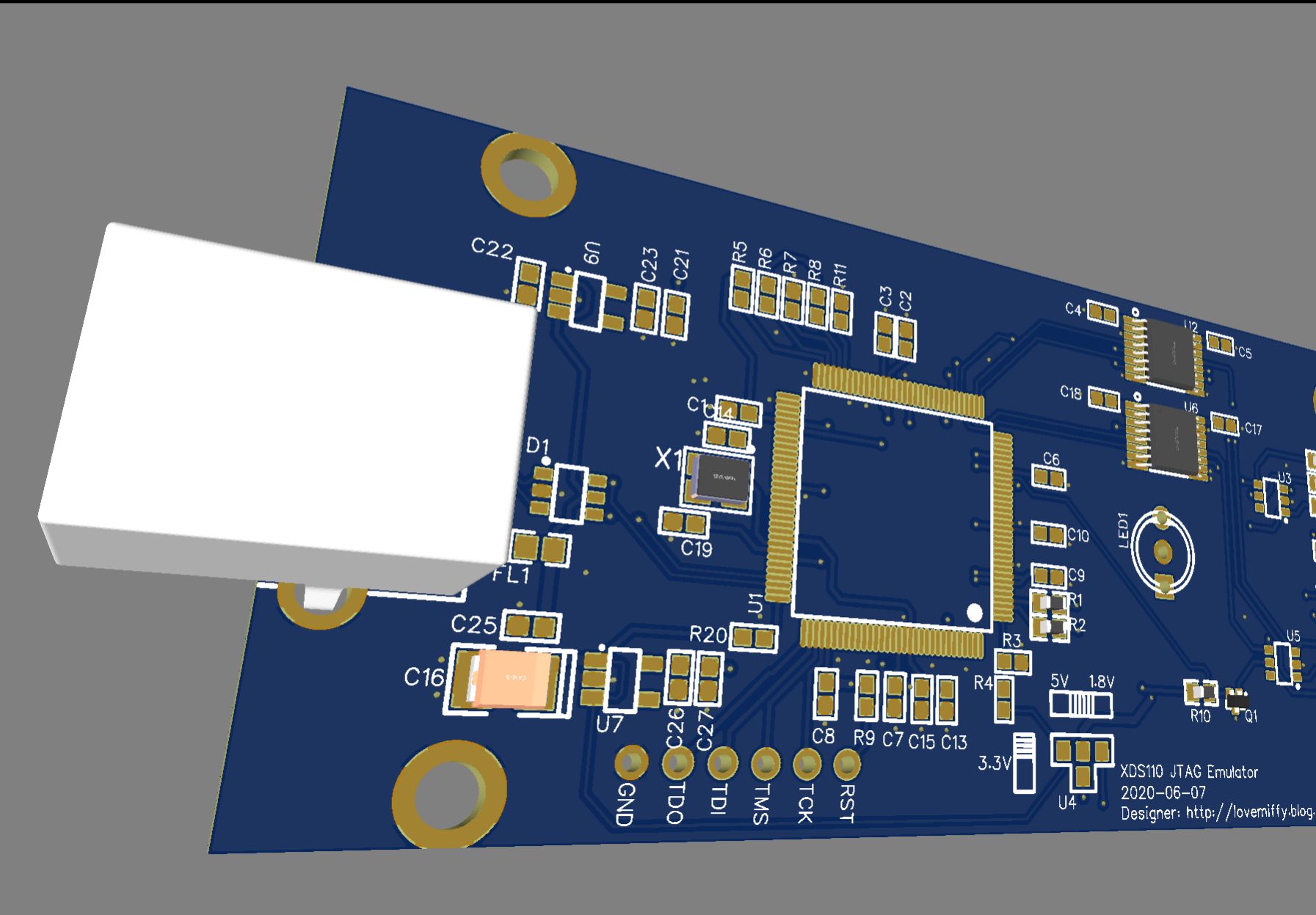 XDS110 TI仿真器 - 嘉立创EDA开源硬件平台