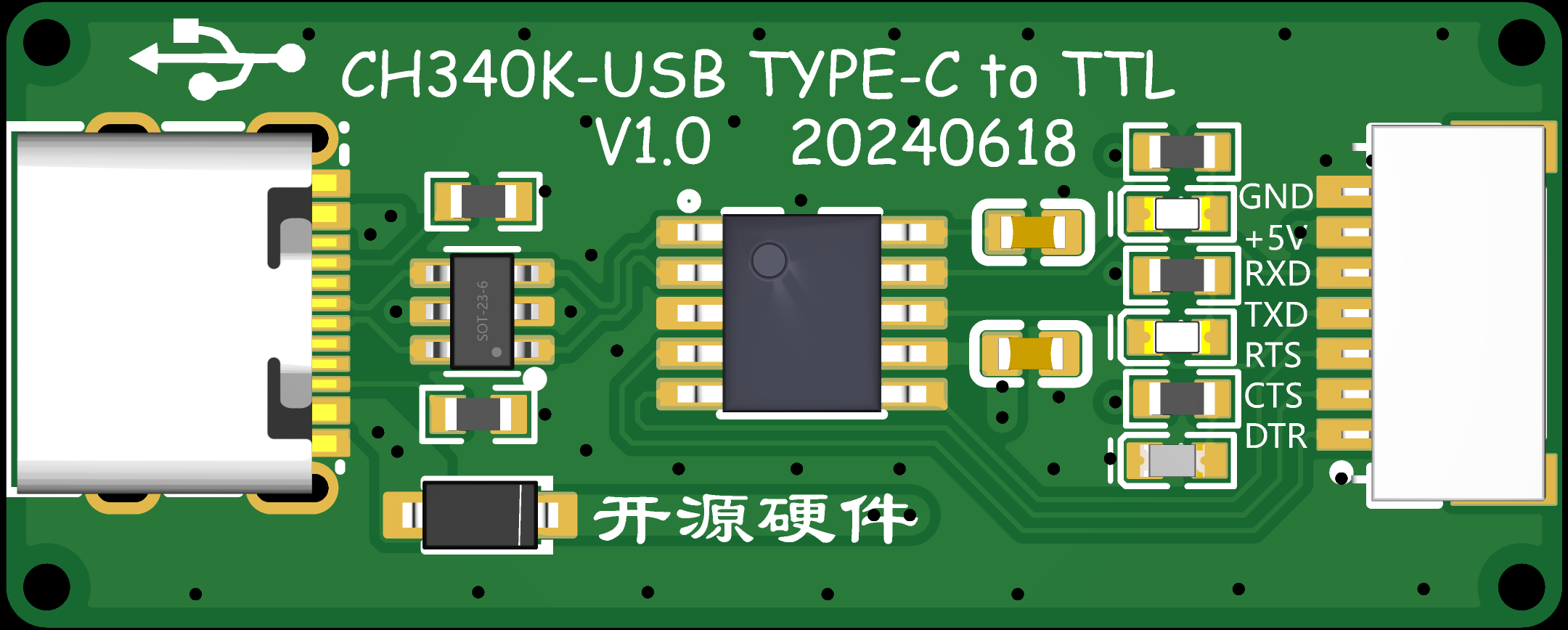 CH340K-USB-TYPE-C to TTL - 立创开源硬件平台