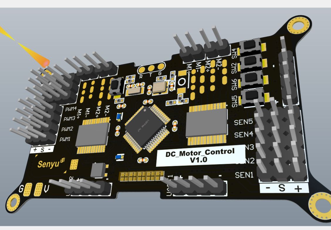stm32+TB6612+TPS61088一体四路直流电机驱动器 - 嘉立创EDA开源硬件平台