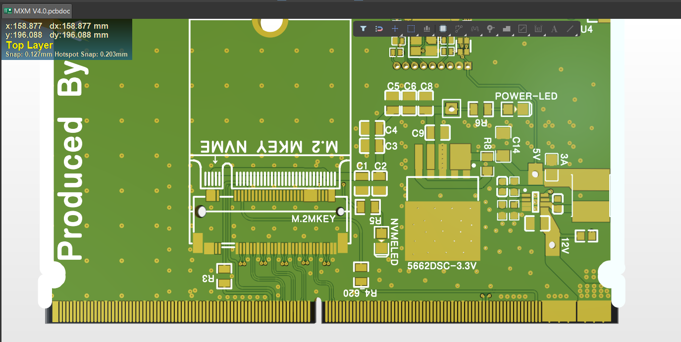 开源MXM转Nvme - 嘉立创EDA开源硬件平台