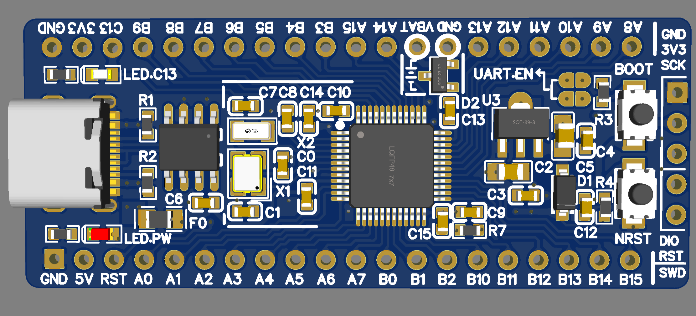 STM32F103C8/CBT6开发板 单片机最小系统板 - 立创开源硬件平台 - 深圳创电优选科技有限公司