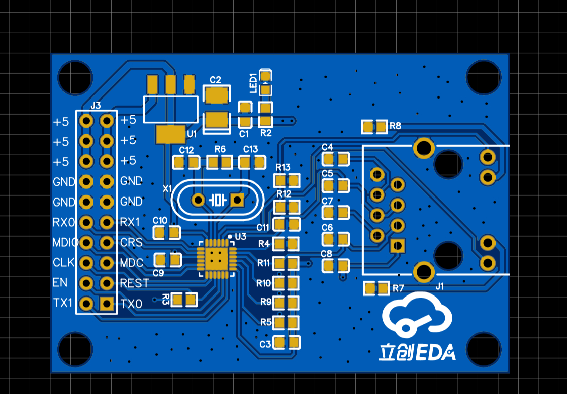 LAN8720AI-CP-TR方案验证板子 - 嘉立创EDA开源硬件平台