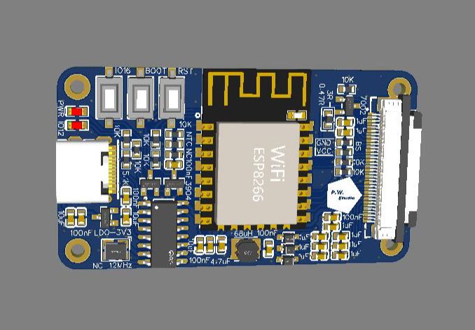 ESP8266 黑水屏 驱动板 - 嘉立创EDA开源硬件平台
