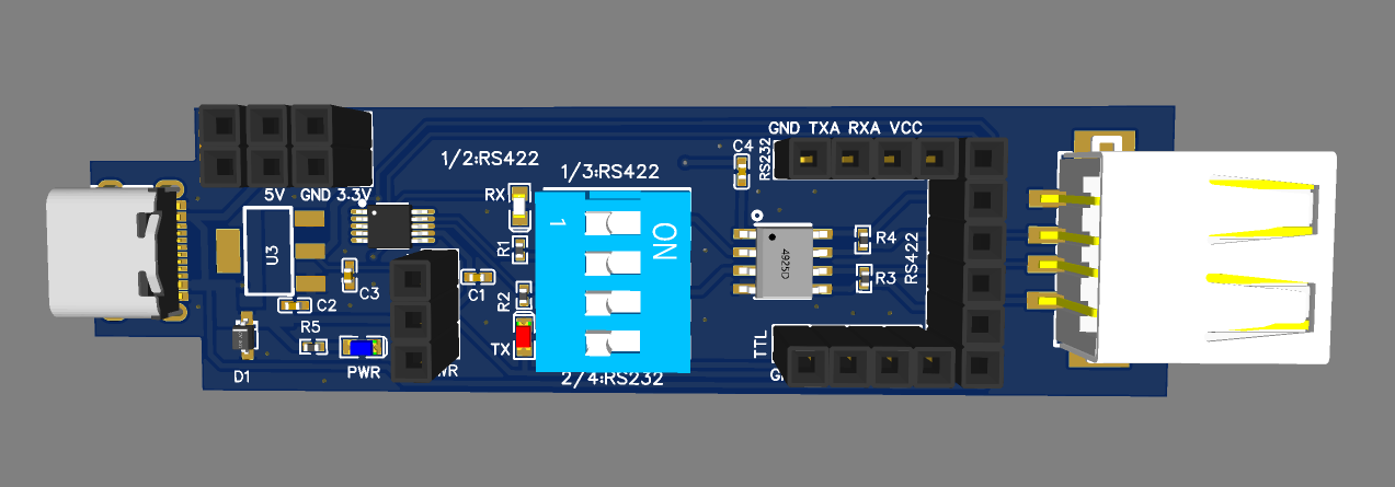 Type-C多功能串口板（开源_标准版） - 立创开源硬件平台