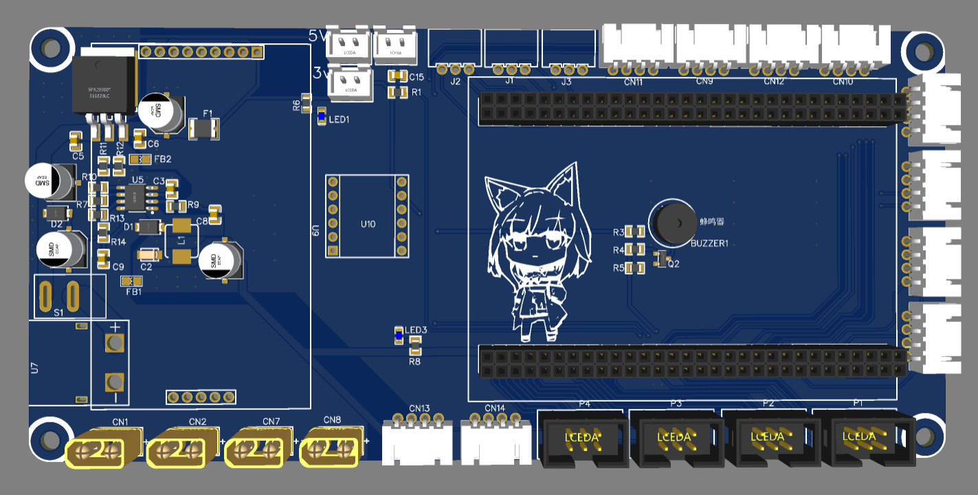 2021工程训练STM32F103ZET6主控扩展板 - 立创开源硬件平台