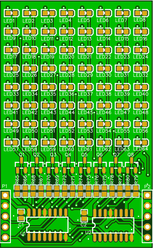 【显示类】 8*8LED点阵屏 - 立创EDA开源硬件平台